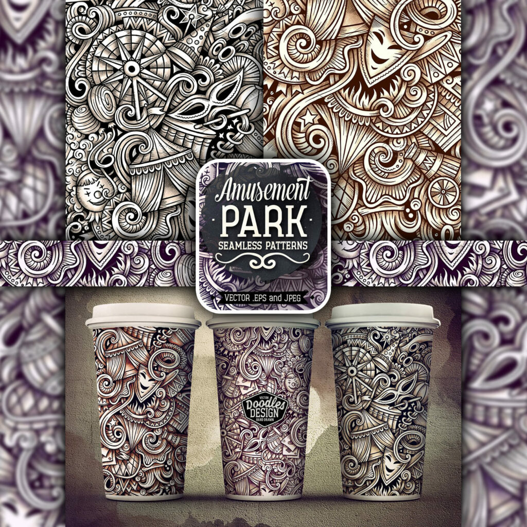 Amusement Park Graphics Patterns – MasterBundles