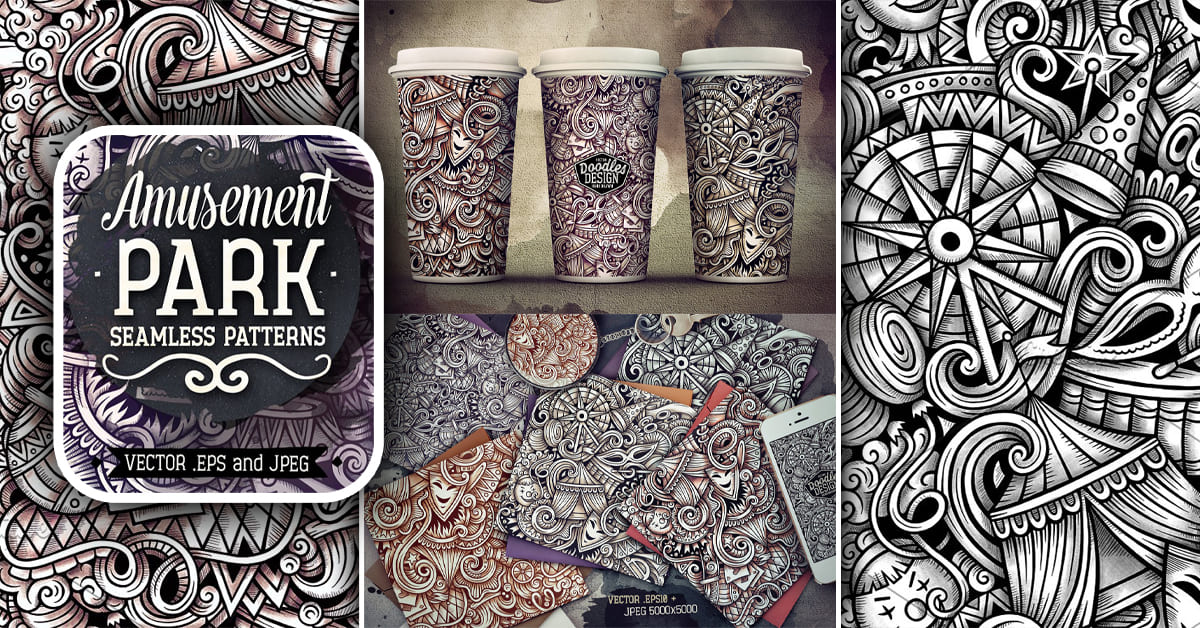 Amusement Park Graphics Patterns – MasterBundles