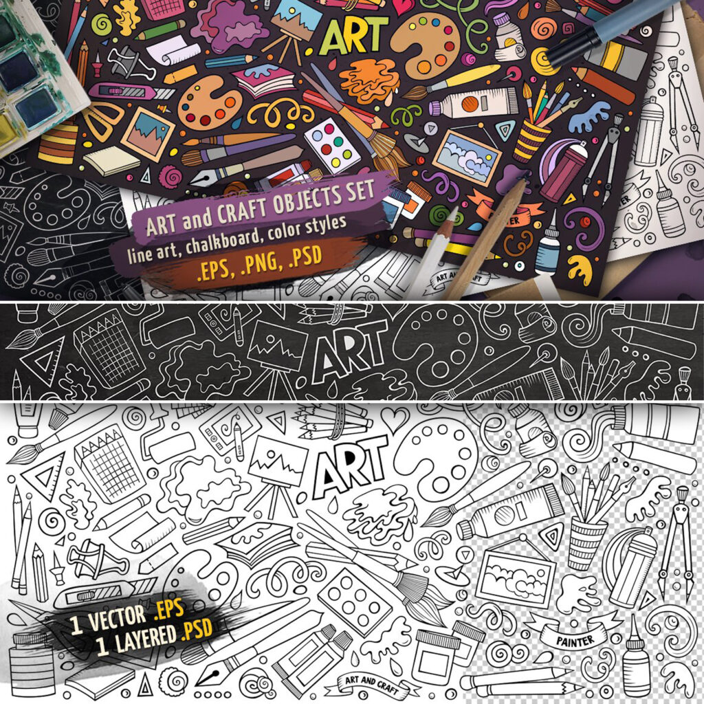 Art & Craft Objects Set – MasterBundles