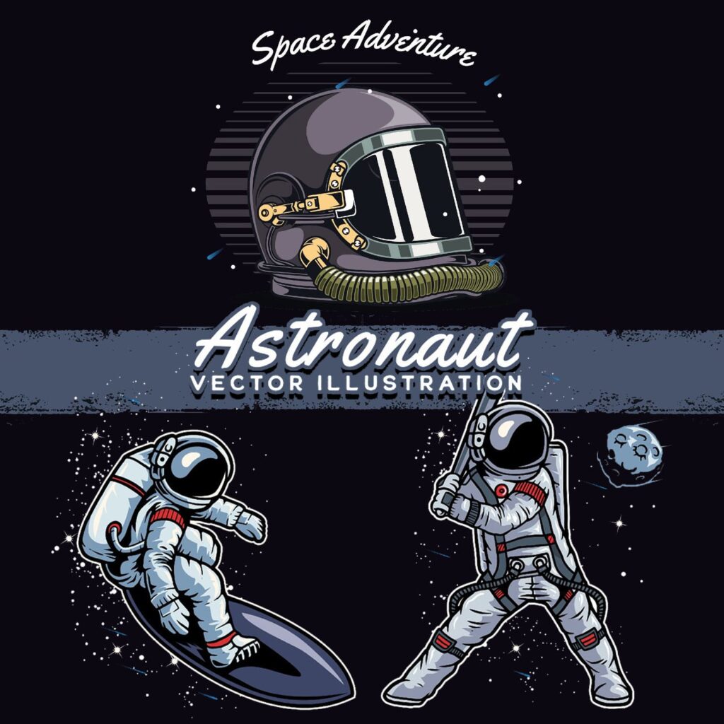 Astronaut Vector Illustration – MasterBundles