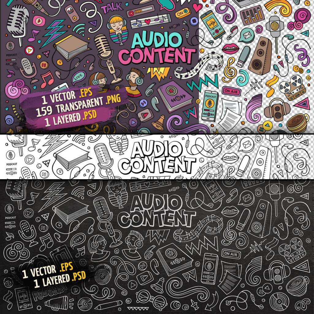 Audio Content Objects & Symbols Set – MasterBundles
