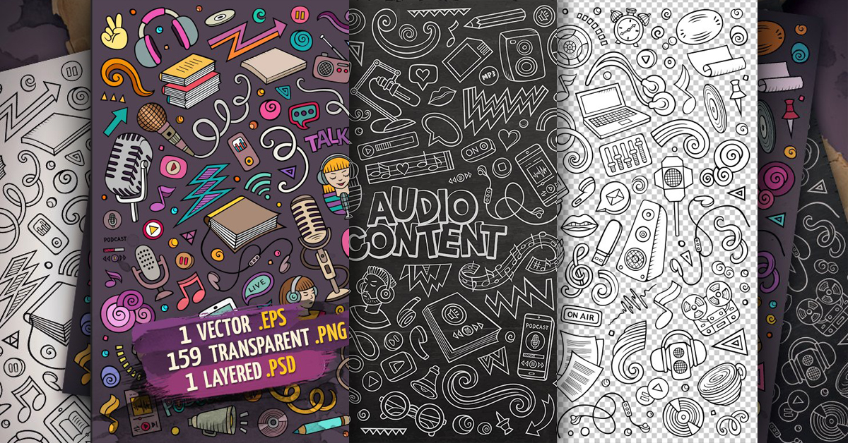 Audio Content Objects & Symbols Set – MasterBundles