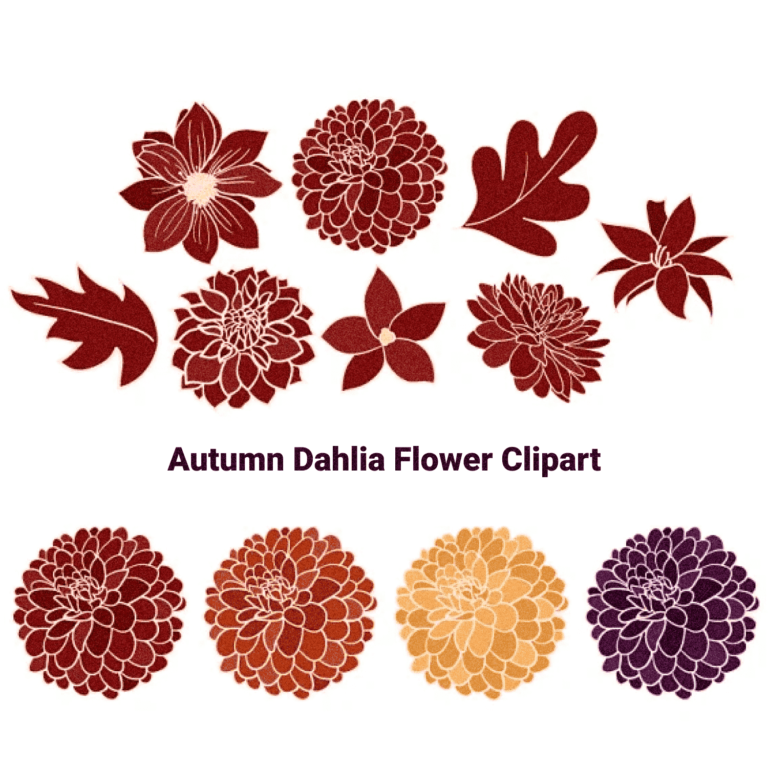 Autumn Dahlia Flower Clipart – MasterBundles