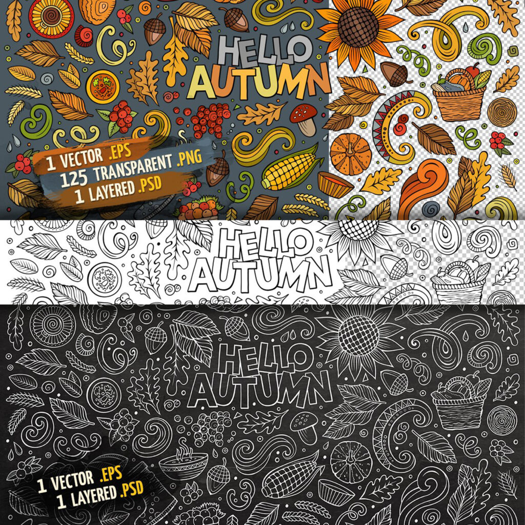 Autumn Objects & Elements Set / 2 – MasterBundles