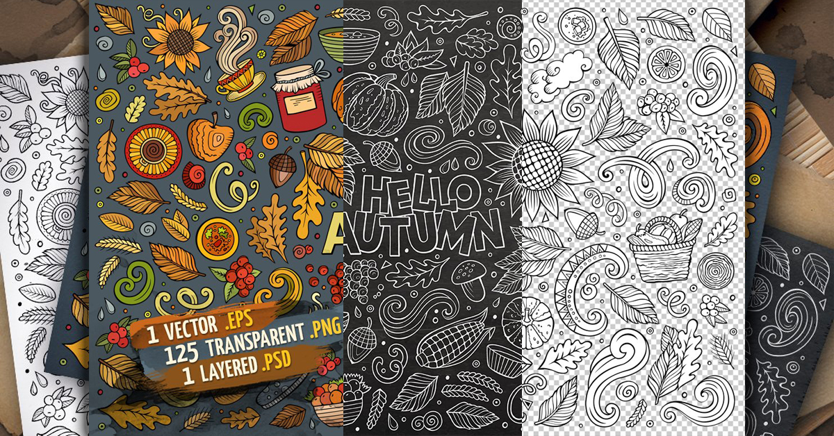 Autumn Objects & Elements Set / 2 – MasterBundles