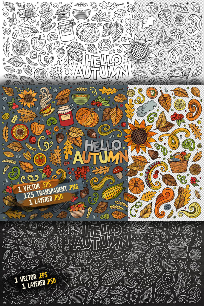 Autumn Objects & Elements Set / 2 – MasterBundles