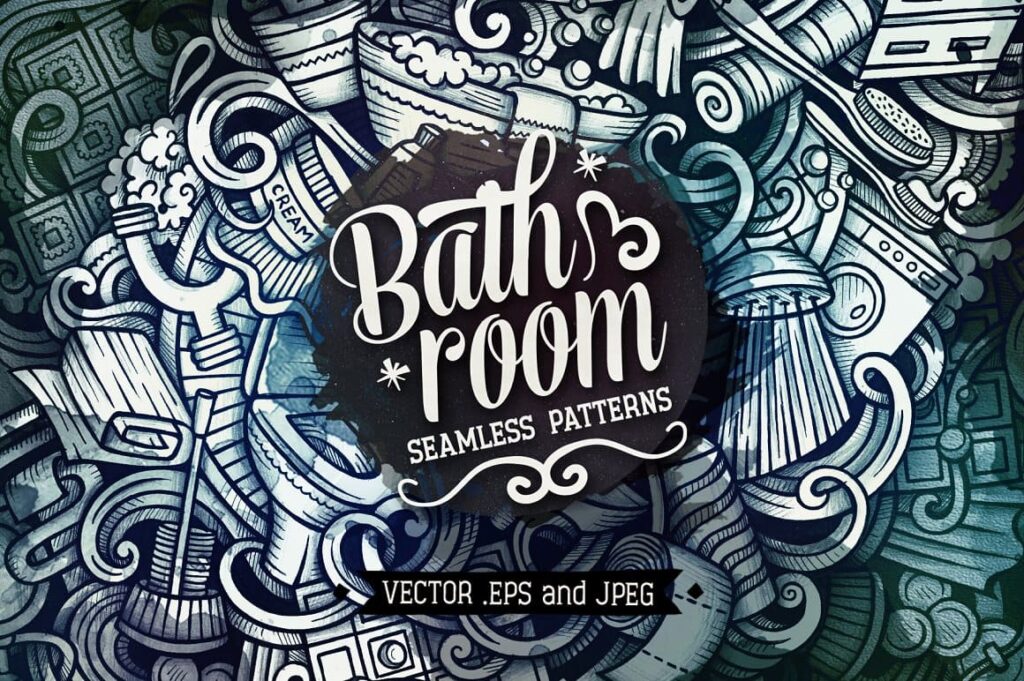 Bathroom Graphics Seamless Patterns – MasterBundles