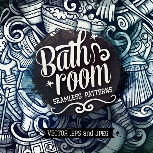 Bathroom Graphics Seamless Patterns | Master Bundles