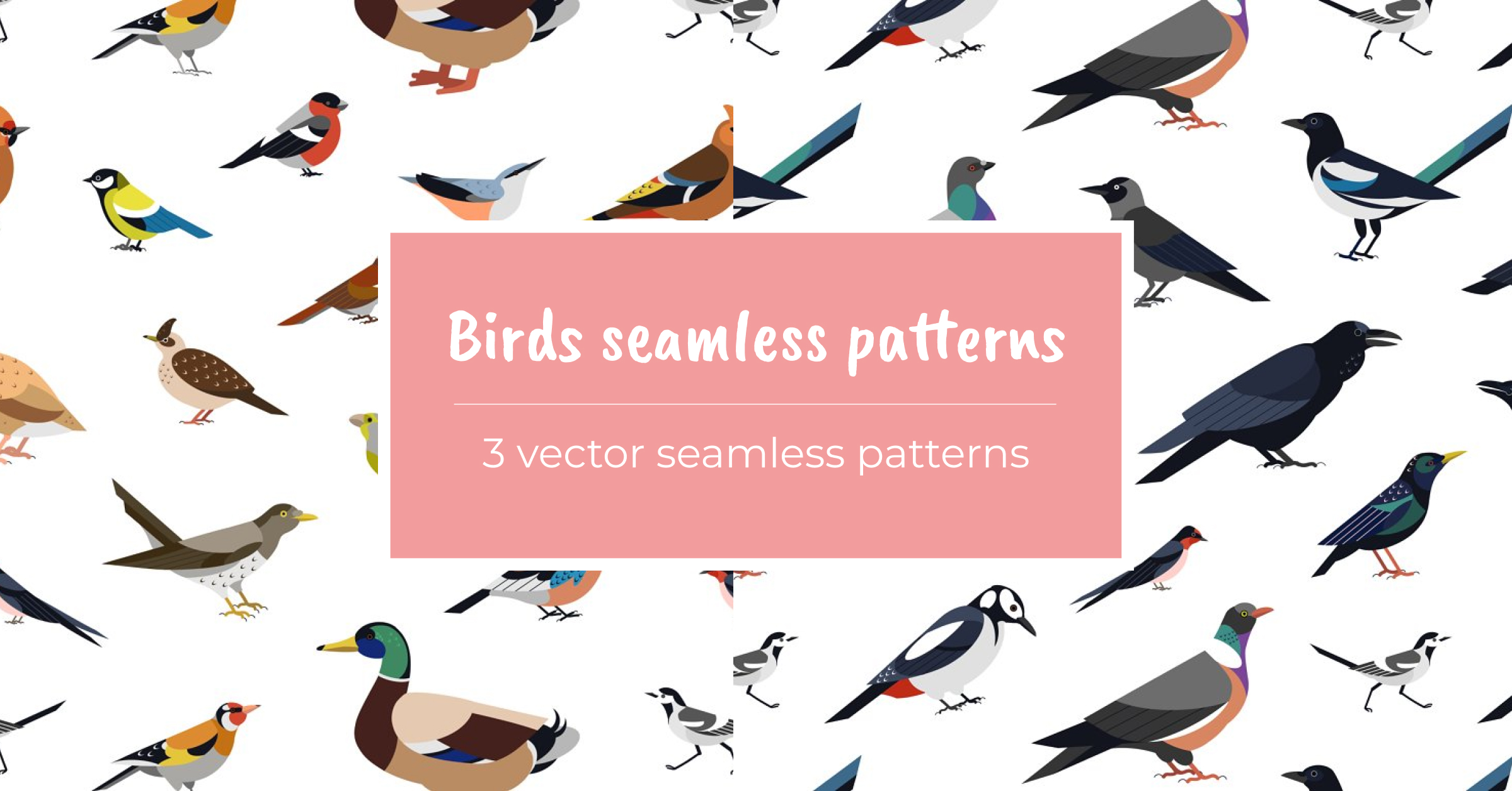Birds Seamless Patterns Set – MasterBundles