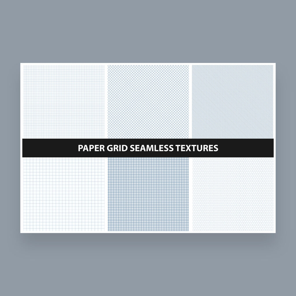 Blue Paper Grid Patterns Seamless Collection – MasterBundles