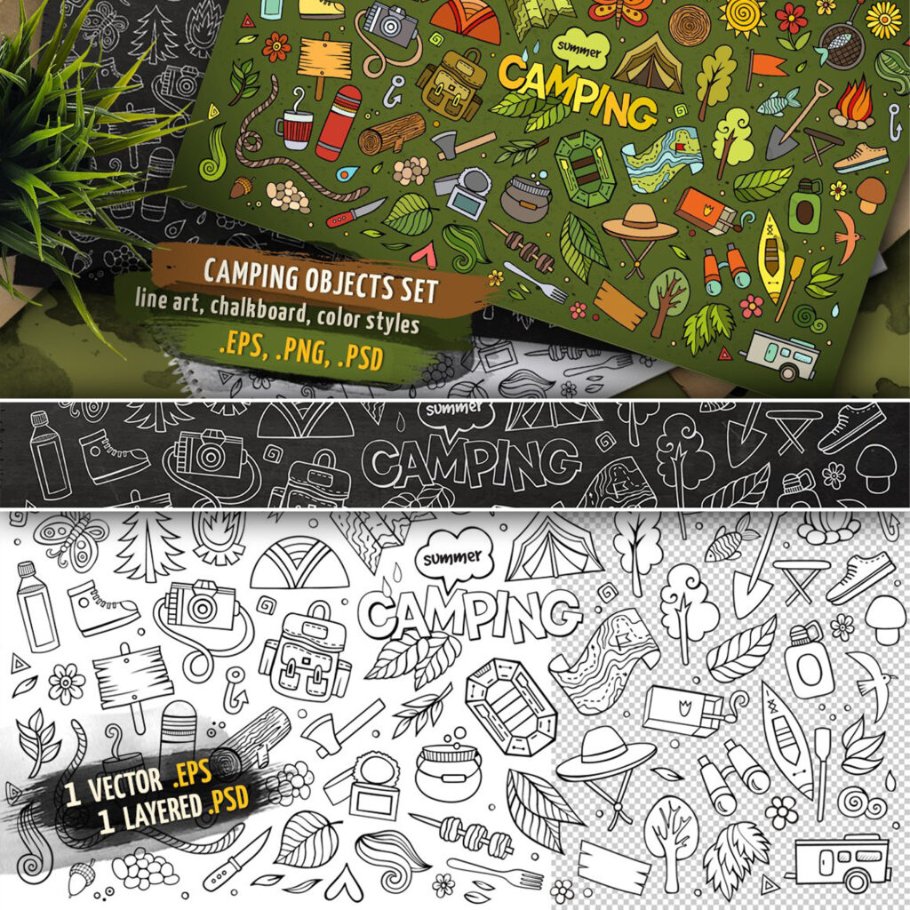 Free Camping Clipart – MasterBundles