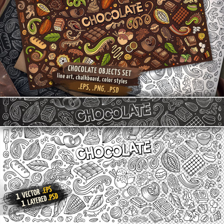 Chocolate Objects & Symbols Set – MasterBundles