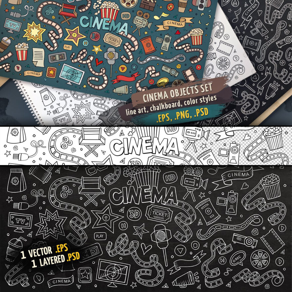 Cinema Objects & Elements Set – MasterBundles