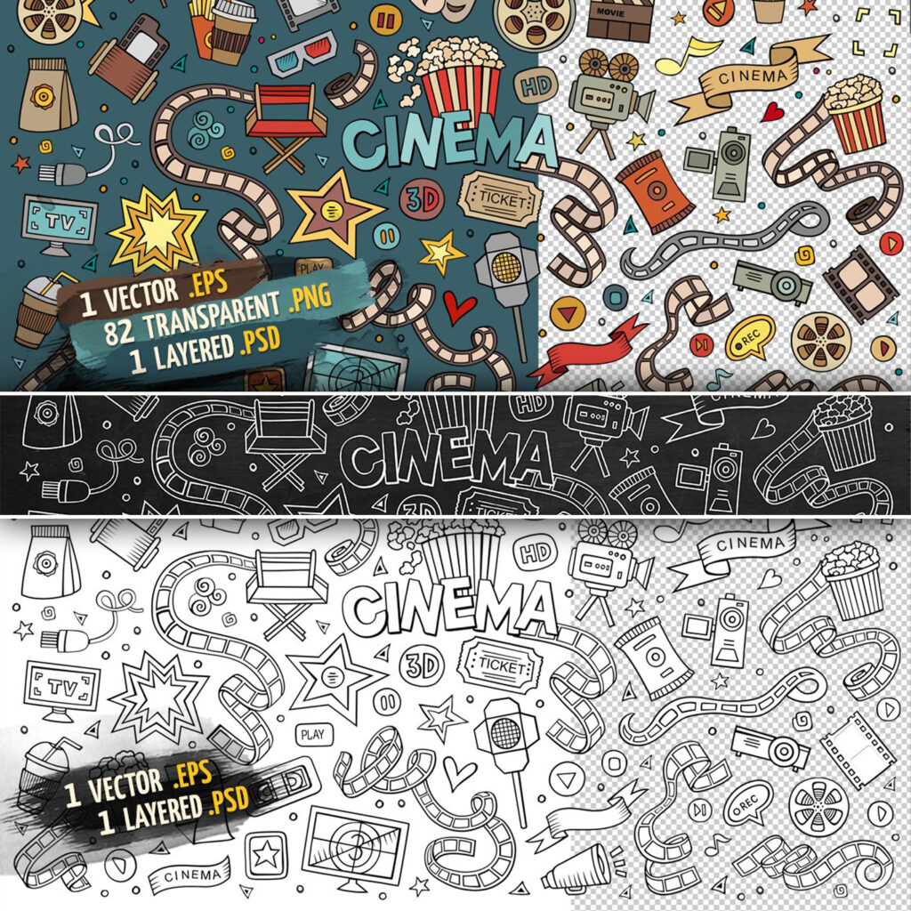 Cinema Objects & Elements Set – MasterBundles