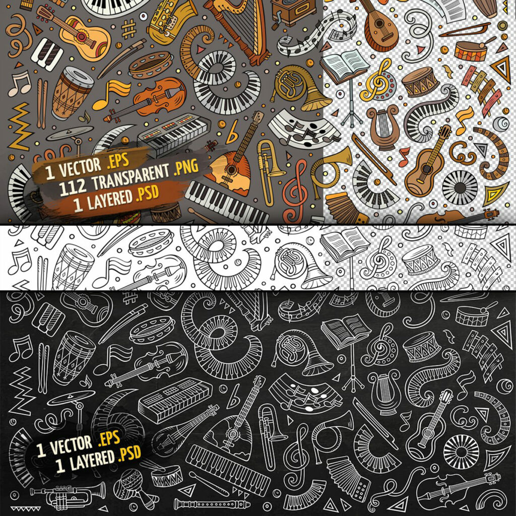 Classic Music Objects Set – MasterBundles