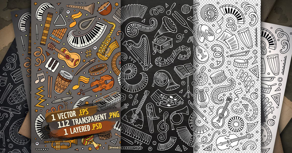 Classic Music Objects Set – MasterBundles