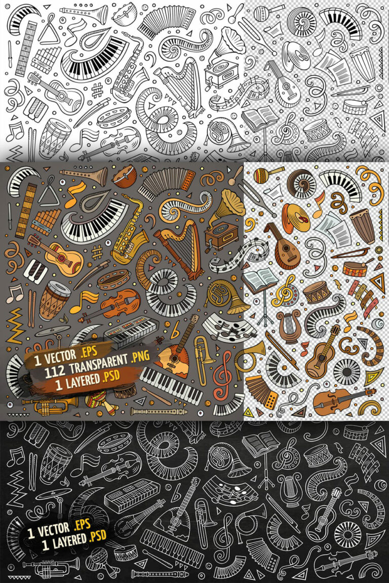 Classic Music Objects Set – MasterBundles