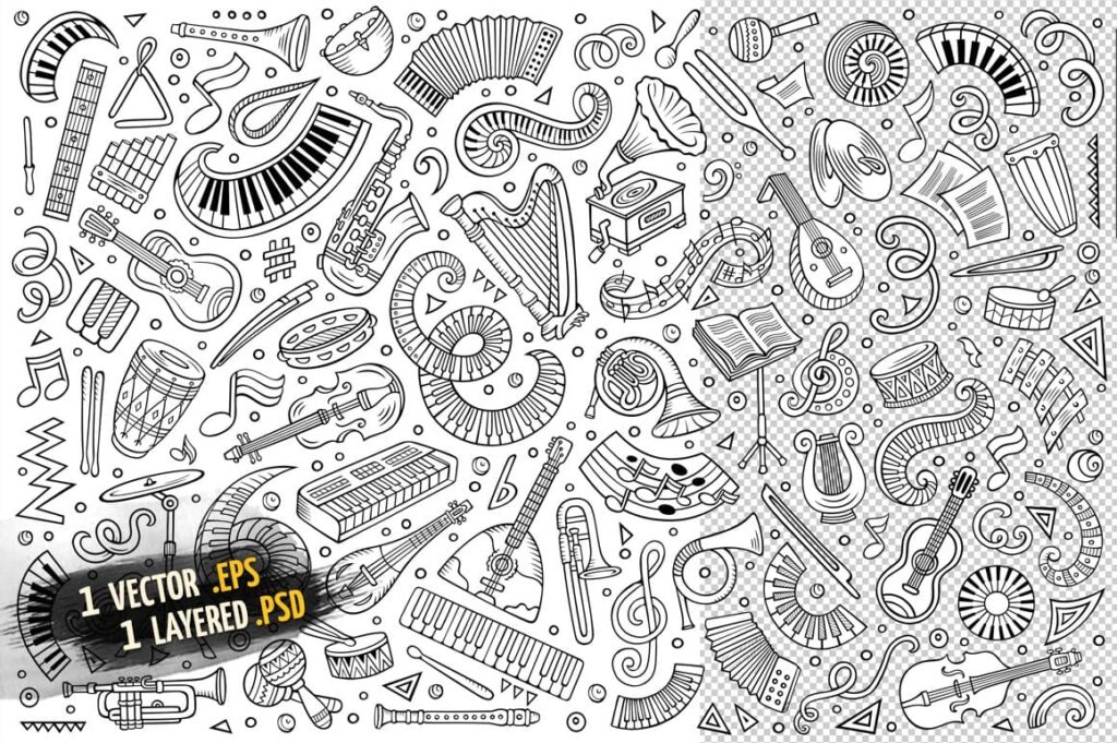 Classic Music Objects Set – MasterBundles