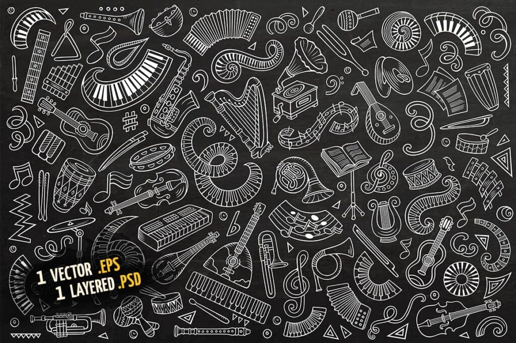 Classic Music Objects Set – MasterBundles