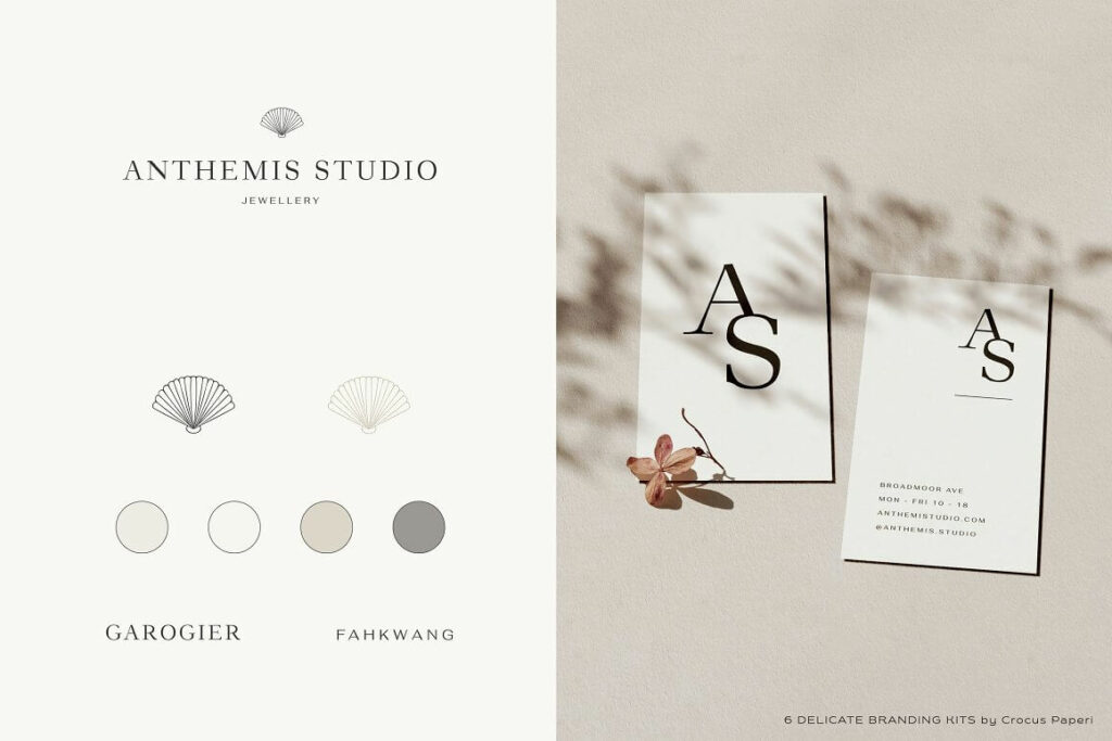 33 Delicate Logos ~ 6 Brand Kits – MasterBundles