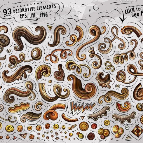 Coffee Cartoon Vector Objects Set | Master Bundles