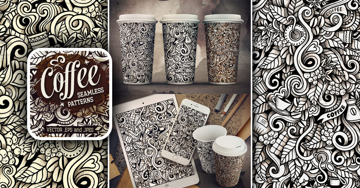 Coffee Graphics Patterns – MasterBundles