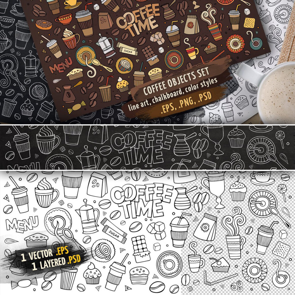 Coffee Graphics Patterns – MasterBundles
