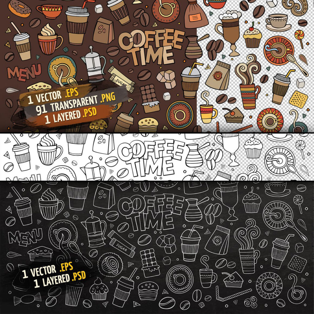 Coffee Objects & Elements Set – MasterBundles