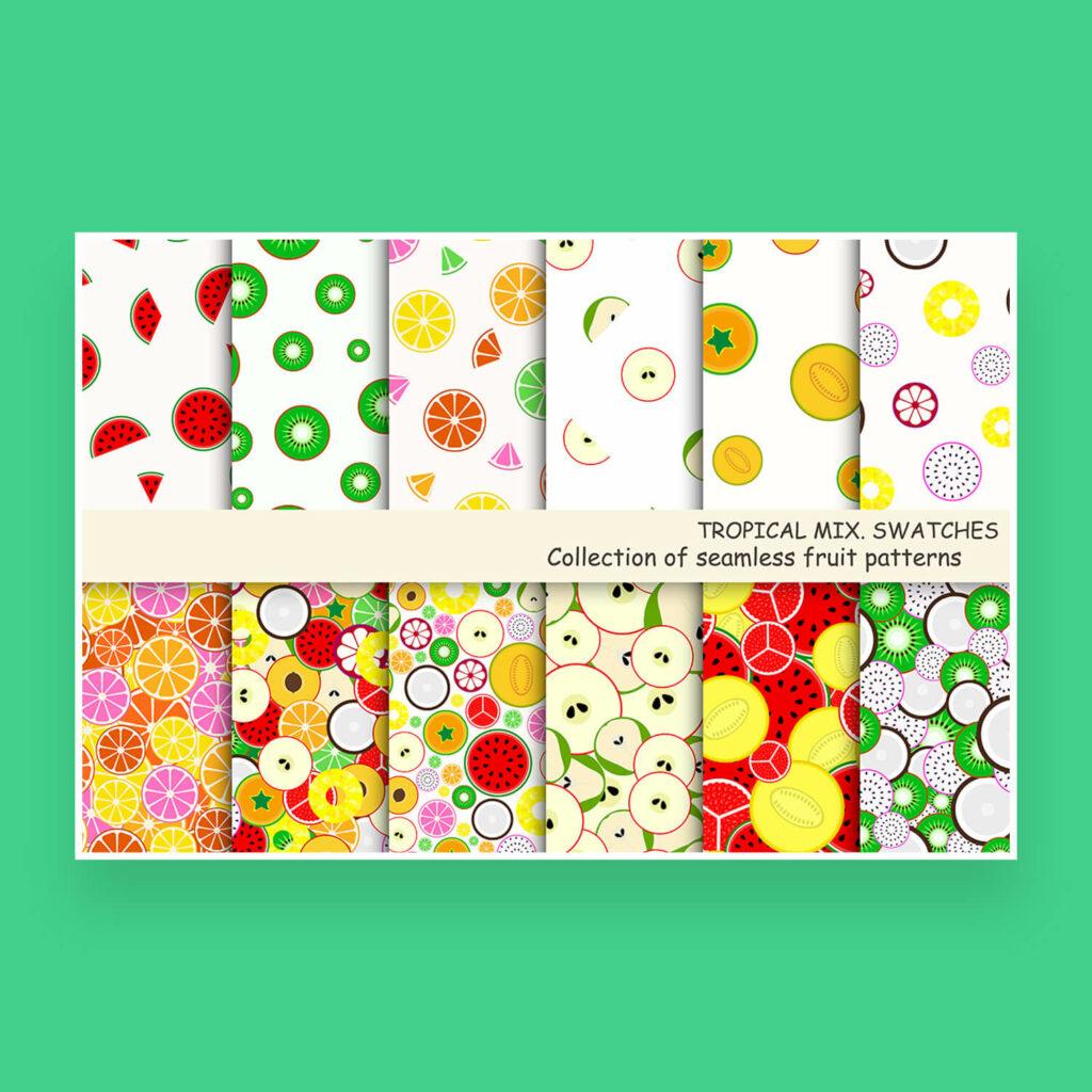 Fruit Seamless Patterns Swatches – MasterBundles