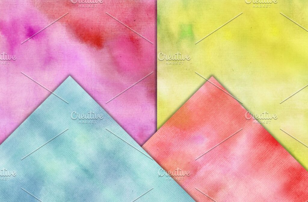 Colorful Watercolor Papers – MasterBundles