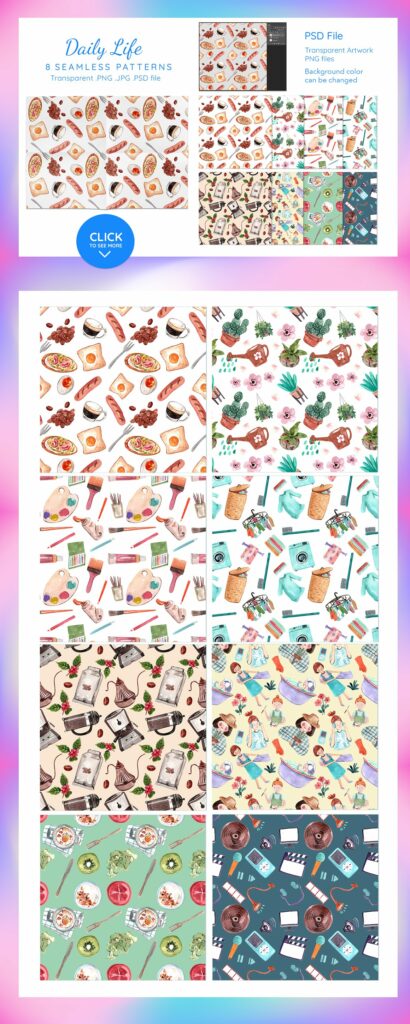 Daily Life at Home Watercolor – MasterBundles