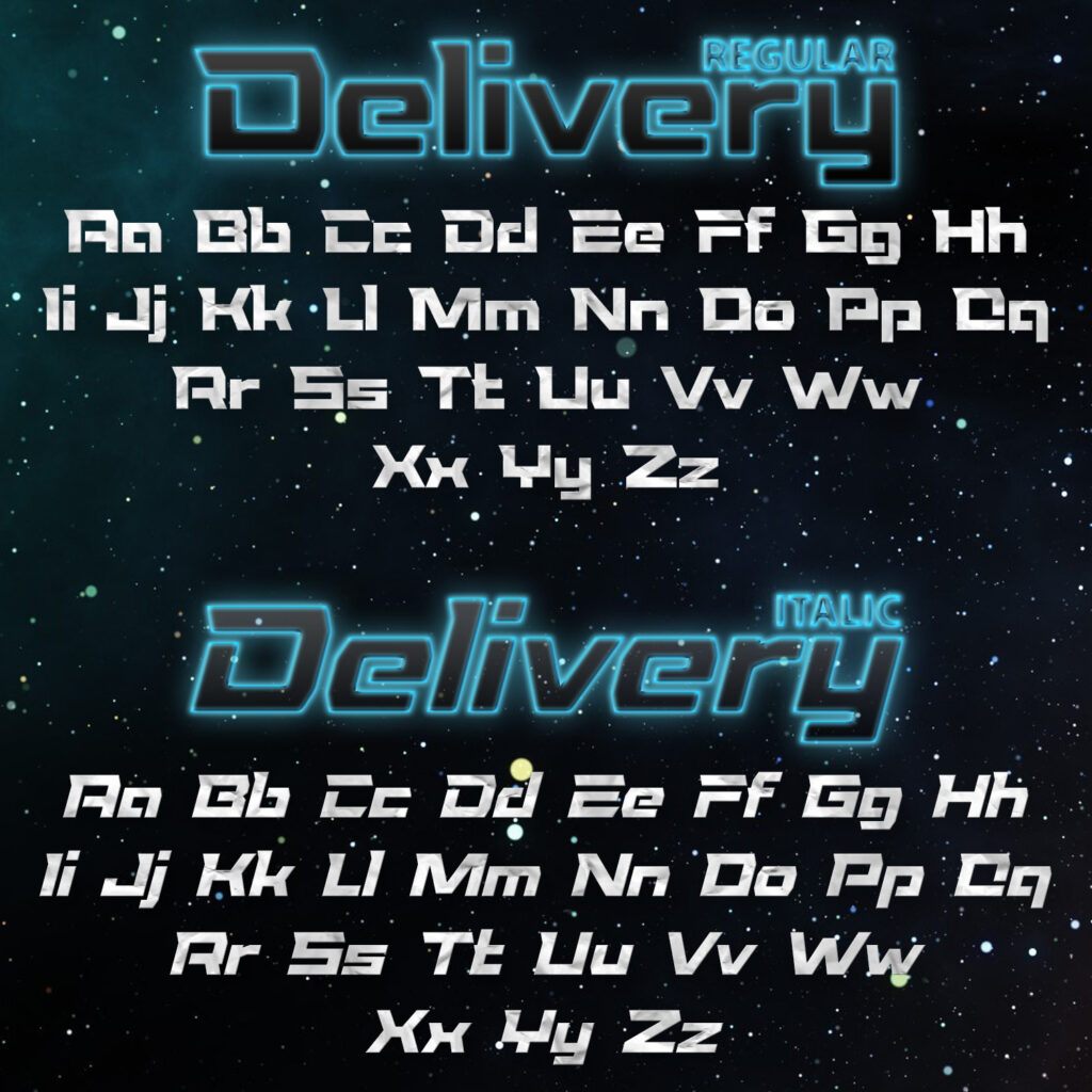 Bold Geometric Font "Delivery" – MasterBundles