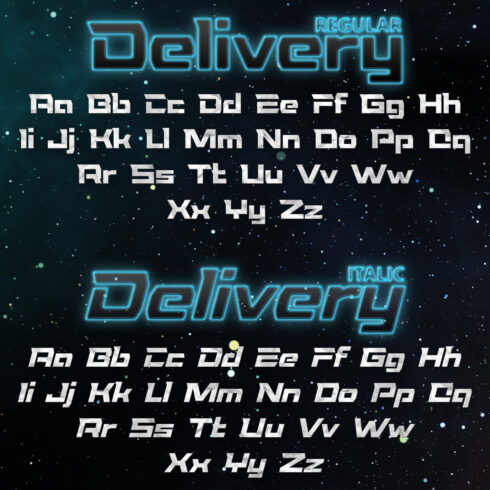 Bold Geometric Font "Delivery" – MasterBundles