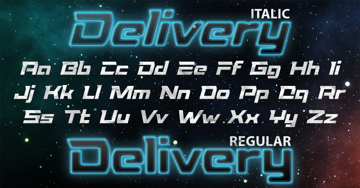 Bold Geometric Font "Delivery" – MasterBundles