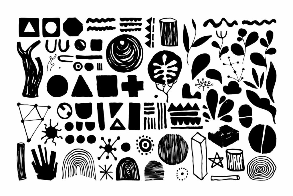 300+ Hand Drawn Shapes, Posters, Pat – MasterBundles
