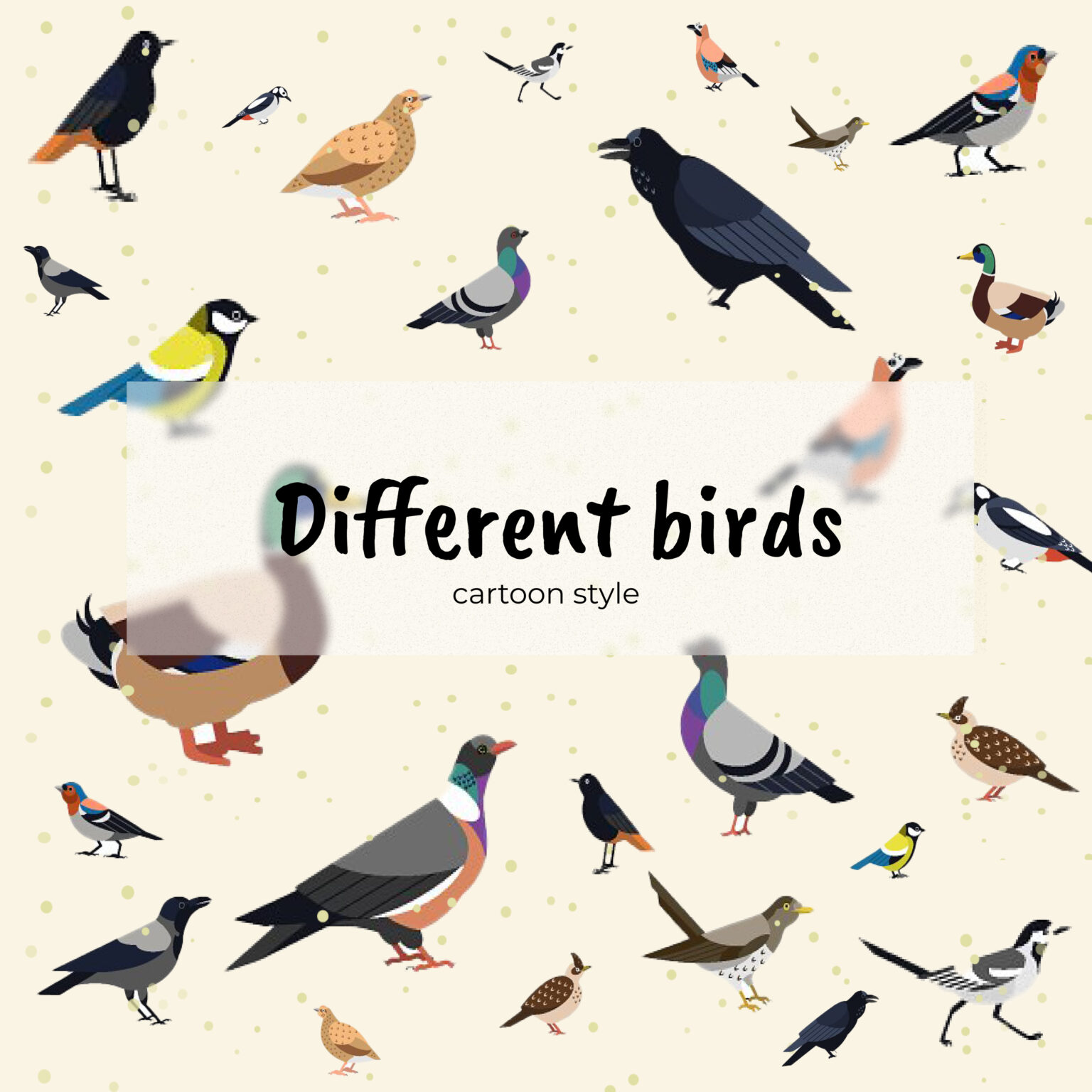 Different Birds Set – MasterBundles