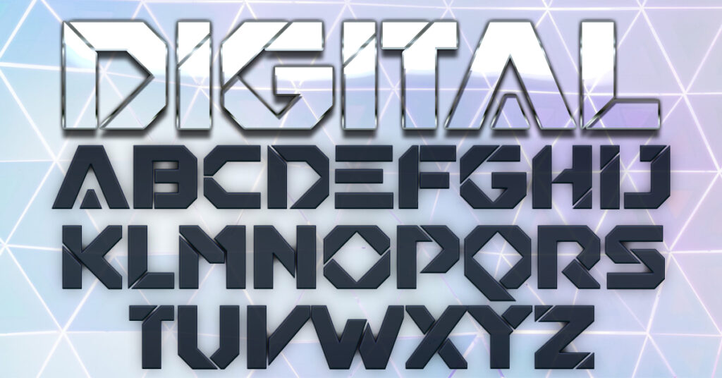 Digital Font – MasterBundles