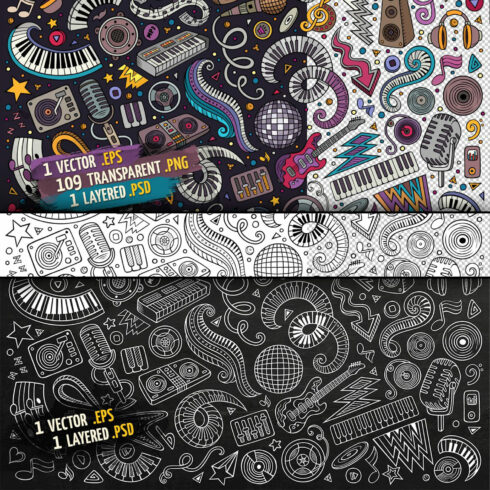 Disco Music Objects & Elements Set – MasterBundles