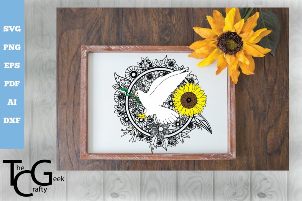 Dove Zentangle SVG | Floral Animal Cut File – MasterBundles