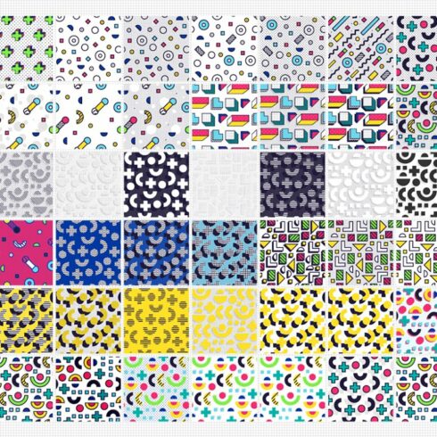 42 Seamless Patterns In 80s Style | Master Bundles