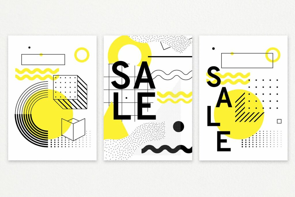 60 Geometric Shapes, 30 Posters – MasterBundles