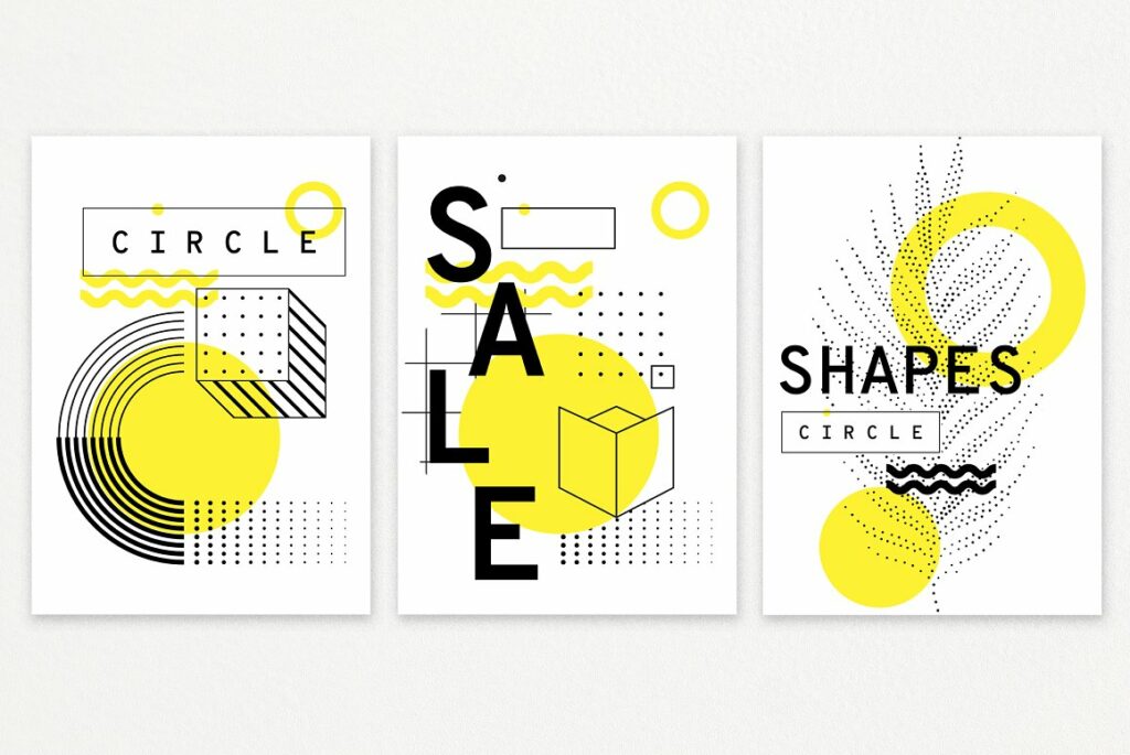 60 Geometric Shapes, 30 Posters – MasterBundles