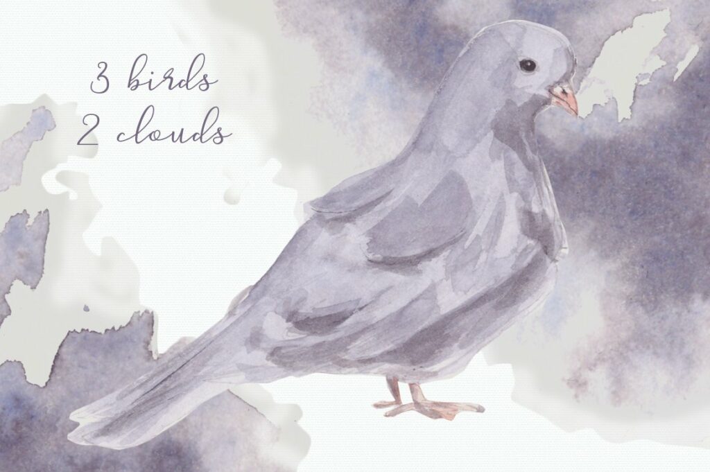 Flying Dove - Watercolor Clip Art – MasterBundles