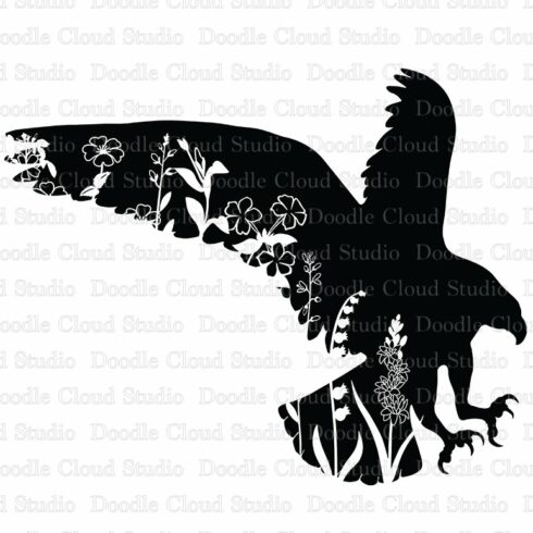 Floral Eagle SVG Cut Files, Floral Eagle Clipart | Master Bundles
