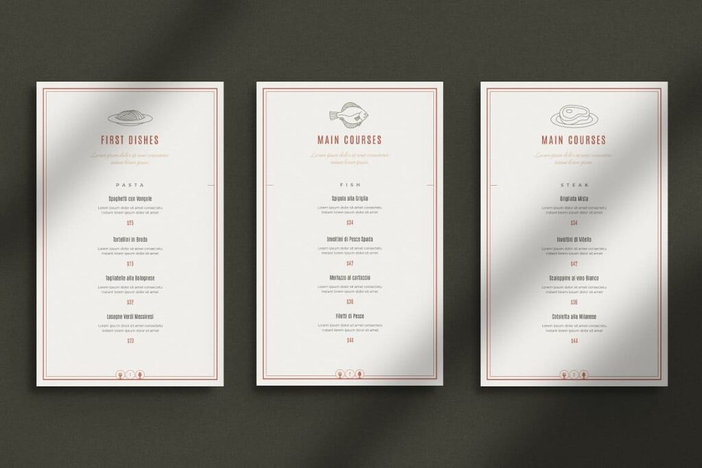 Elegant Restaurant Menu Template – MasterBundles