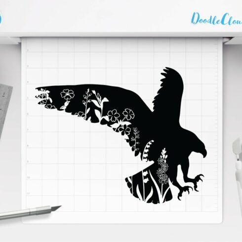 Floral Eagle SVG Cut Files, Floral Eagle Clipart | Master Bundles
