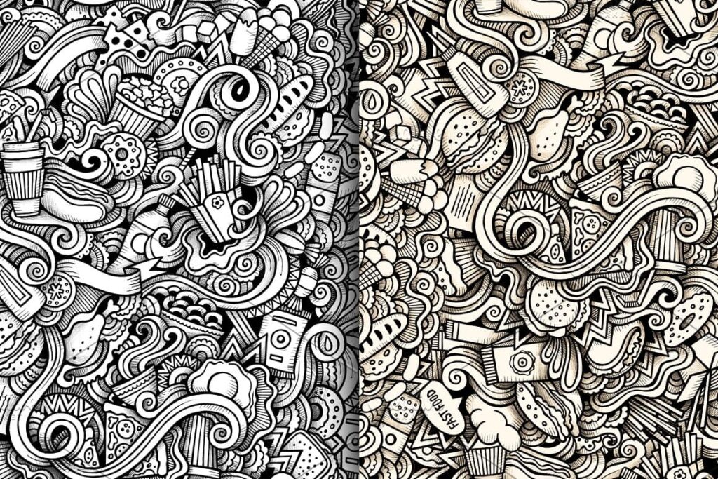 Fast Food Graphics Patterns – MasterBundles