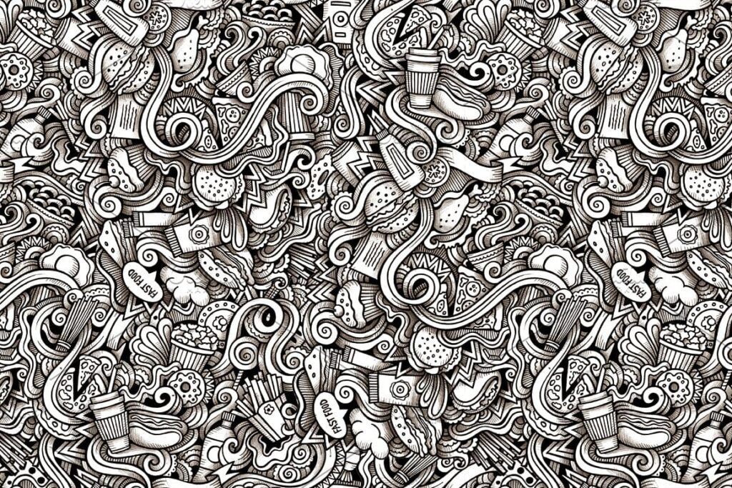 Fast Food Graphics Patterns – MasterBundles