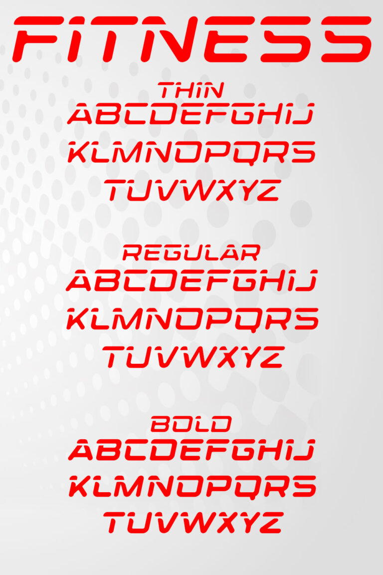 Fitness Font – MasterBundles