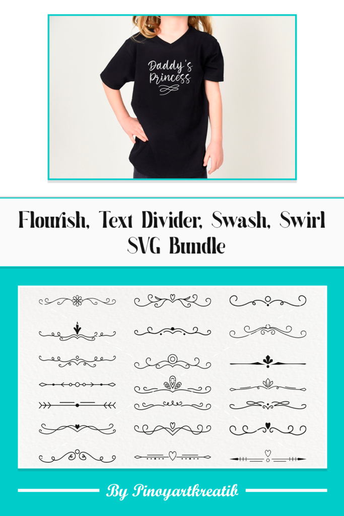 Flourish Svg, Text Divider Svg, Swash Svg, Swirl Svg Bundle – MasterBundles